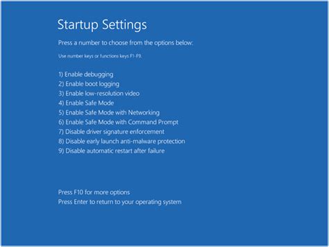 Startup Settings In Windows CertBlaster