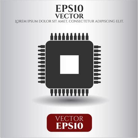 Microchip Microprocessor Vector Symbol Freestock Vectors