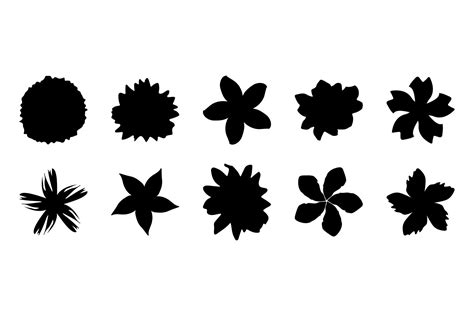 Simple Flower Icon Set Nature Flat Design 39832774 Vector Art At Vecteezy