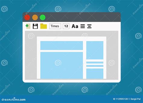Text Editor Open The Document For Editing Stock Vector Illustration