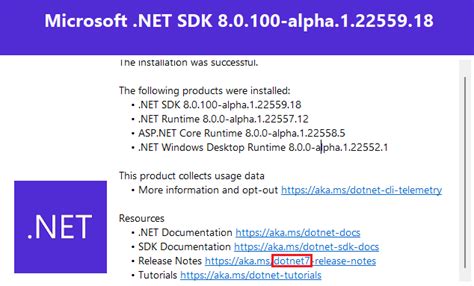 When Installing Sdk 80 The Installation Wizard Should Say Net 80 Dotnet8 · Issue 14952