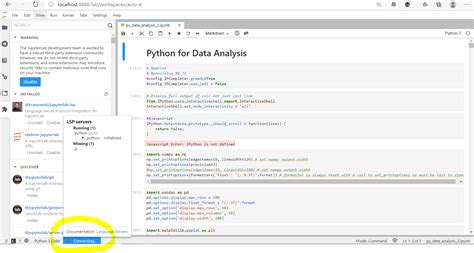 LSP Servers Always Connecting Issue Jupyter Lsp Jupyterlab Lsp GitHub