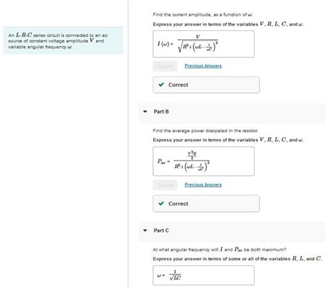 solved problem 31 49 an l r c series circuit is connected