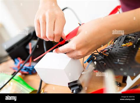 Woman Install With The Drone Stock Photo Alamy