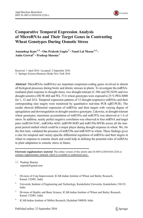 pdf comparative temporal expression analysis of micrornas and their