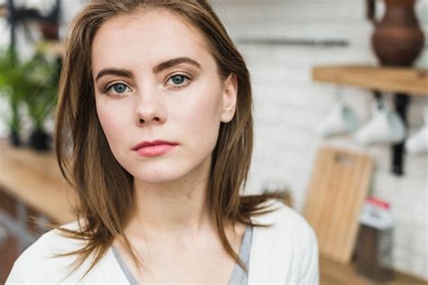 Free Photo Portrait Of A Lesbian Woman Looking At Camera