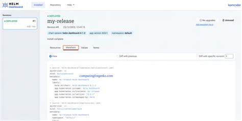 How To Manage Your Helm Charts Using Helm Dashboard ComputingForGeeks