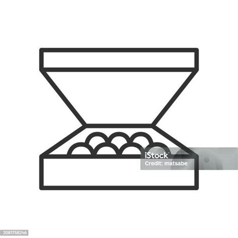 초콜릿 상자를 열고 선형 아이콘입니다 편집 가능한 획이 있는 선 귀여운에 대한 스톡 벡터 아트 및 기타 이미지 귀여운 날씬한 다양 Istock