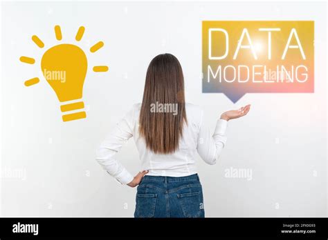 Text Caption Presenting Data Modeling Business Concept Process Of Transferring Data Between