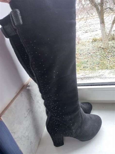 Зимові чоботи замшеві чоботи ботфорти — ціна 250 грн у каталозі