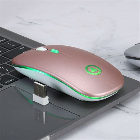Yindiao A2 2 4g Wireless Mouse Rechargeable Silent 1600dpi Rgb Backlit Optical Ergonomic Mice