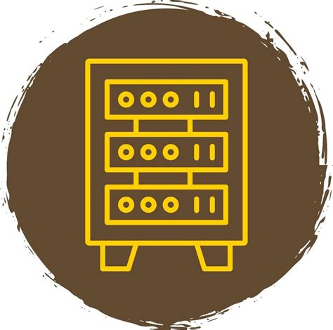 Server Rack Line Circle Sticker Icon 43958362 Vector Art At Vecteezy
