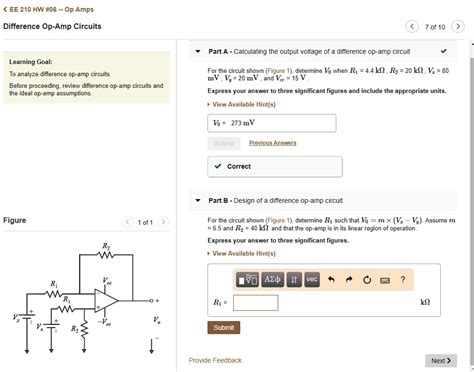 video solution ee 210 hw 06 op amps difference op amp circuits 7 of
