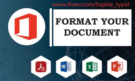Format And Design Your Microsoft Word Document Formatting By Sophia Typist Fiverr