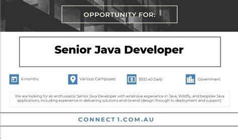 Connect One Recruitment On Linkedin Nswgovernment Javadeveloper Conneconerecruitment