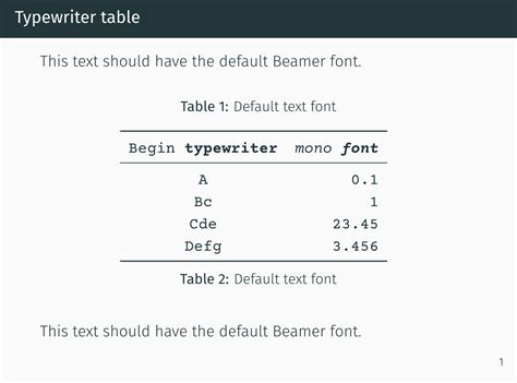 Tables Change The Font Inside Tabular Globally In LaTeX Beamer Metropolis TeX LaTeX