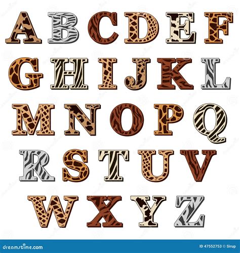 Animal Font For Posters Mammals Fur Leopard Jaguar Retro Alphabet