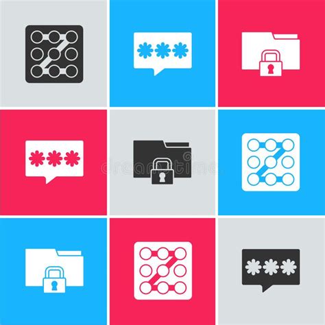 Set Graphic Password Protection Password And Folder And Lock Icon