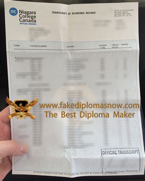 Can I Buy A Fake Niagara College Transcript In Canada