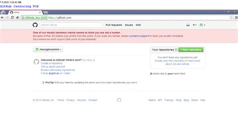 RANT GitHub Censoring TOR General GitHub Stupidity