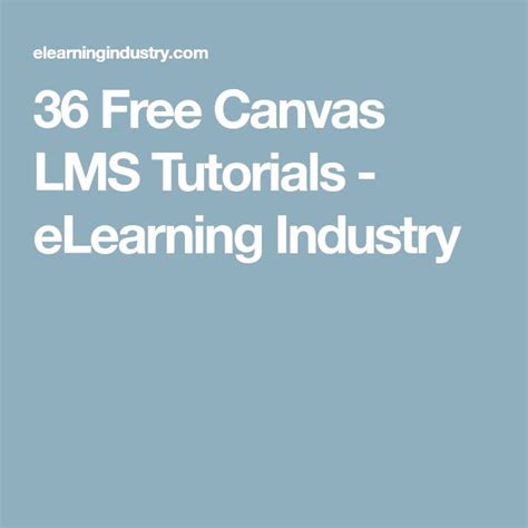 The Text Reads Free Canvass Lms Tutors Elearning Industry