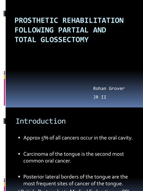 Glossectomy Dentures Prosthesis
