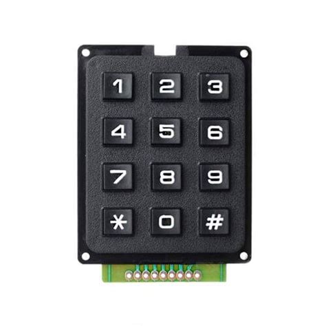 3x4 12 Key Numeric Keypad Black Electra