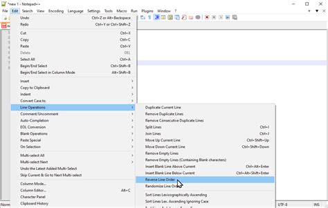 Flip Or Reverse Line Order In Notepad Super User