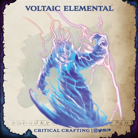 [oc] Voltaic Elemental Statblock R Criticalcrafting