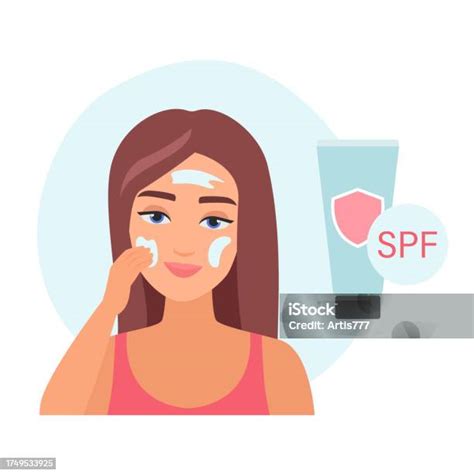 Spf 크림을 바르는 소녀 플랫 디자인에 대한 스톡 벡터 아트 및 기타 이미지 플랫 디자인 보호 태양 하늘 Istock
