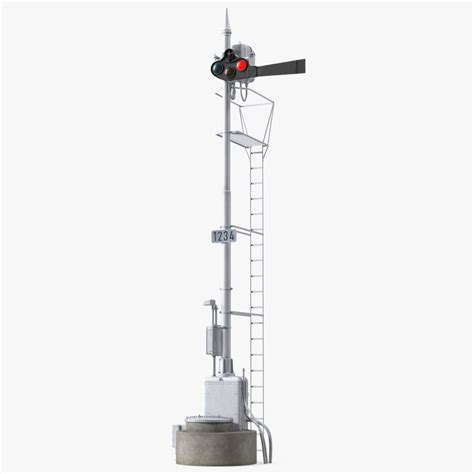 Railway Semaphore Signal 3d Model 39 Gltf Obj Ma Max Upk