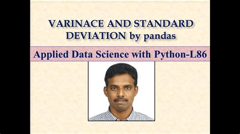 Calculating Varinace And Standard Deviation With Python Lec86 Youtube