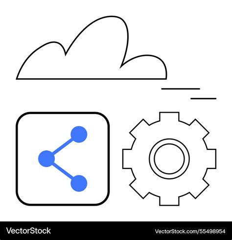 Cloud Computing Concept With Data Sharing Icon Vector Image