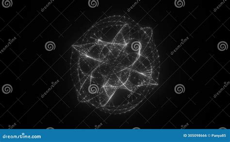 Elemento Ip Ip Orbital Poligonal Estilo Plexus Conectando Linhas E