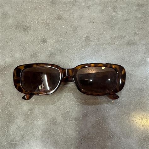 Brown Tortoise Shell Sunglasses With A Retro Vibe Depop