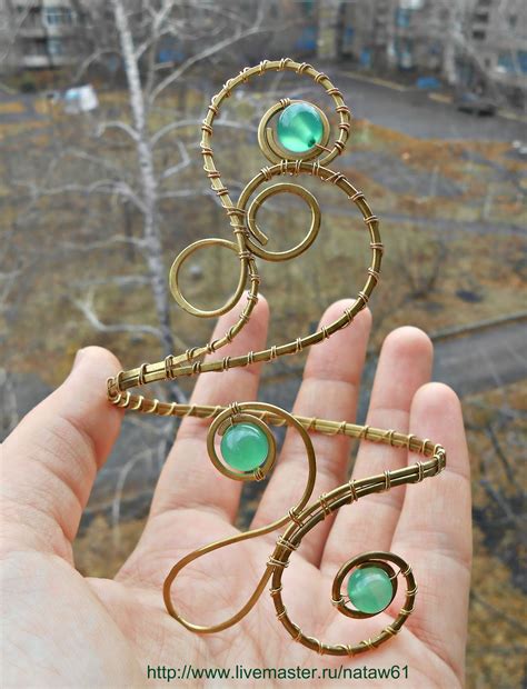 Браслет латунный с зеленым агатом Гюнель в интернет магазине на Ярмарке Мастеров Гуково