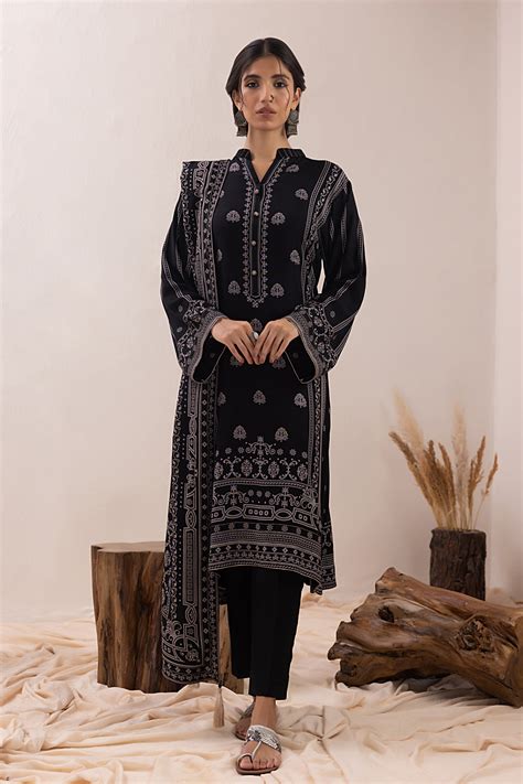 03 Piece Unstitched Pashmina Prints Lakhany Online