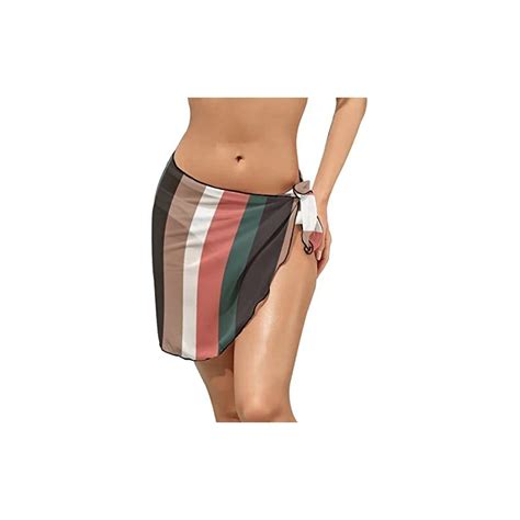 Ghemdilmn Sarong Corti Adatti Alle Donne Beach Wrap Sheer Bikini Wraps