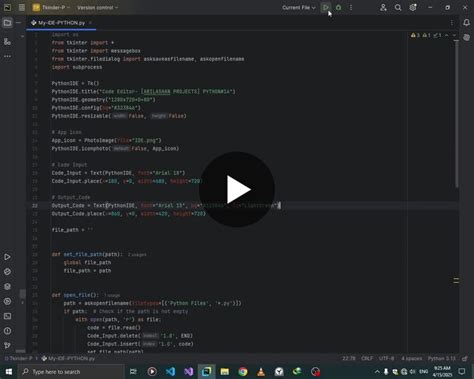 python tkinter codeeditor ide appdevelopment softwareengineering
