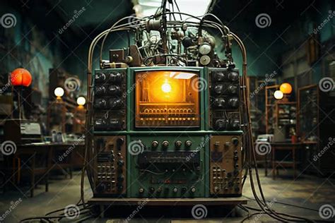 Retro Analog Device With Screen For Industry And Scientific Research