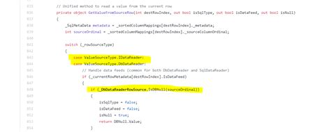 Sqlbulkcopywritetoserver Fails With Null Reference Exception When Using A Named Column Mapping
