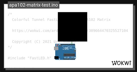 Apa102 Matrix Test Ino Copy Wokwi ESP32 STM32 Arduino Simulator