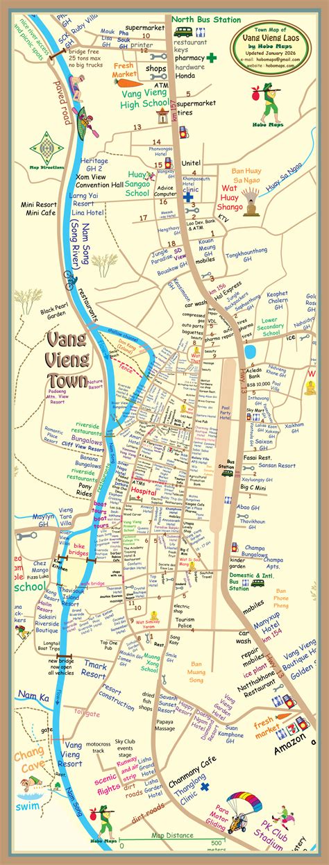 Map Of Vang Vieng Laos