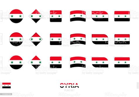 시리아 국기 세트 세 가지 다른 효과 시리아의 간단한 플래그 0명에 대한 스톡 벡터 아트 및 기타 이미지 0명 그림자 기 Istock