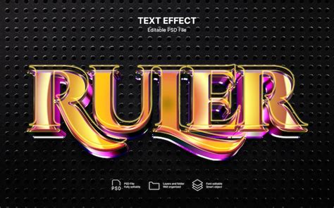 Premium Psd Ruler Text Effect