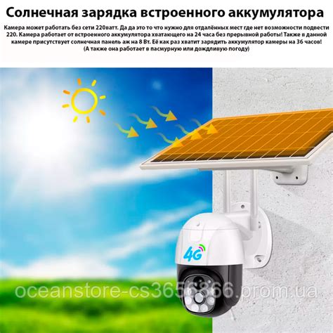 Камера видеонаблюдения 4g с солнечной панелью Поворотная микрофон Pir датчик движения ночная