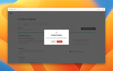 Managing Projects Corellium Support Center