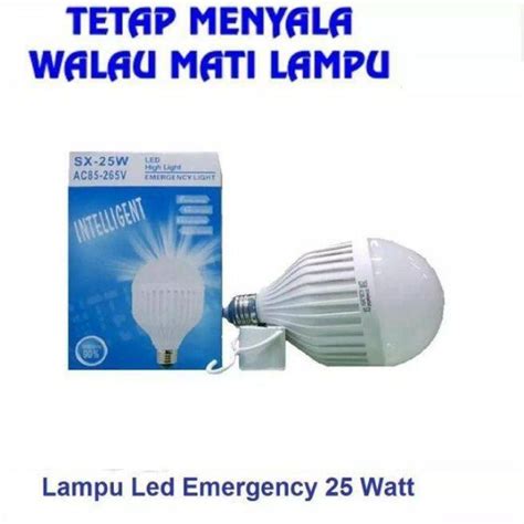 Lampu Emergency Led 25 Watt SX Sentuh Nyala Lampu Darurat Otomatis Menyala Saat Mati Lampu 1