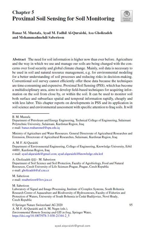 PDF Proximal Sensing For Soil Monitoring