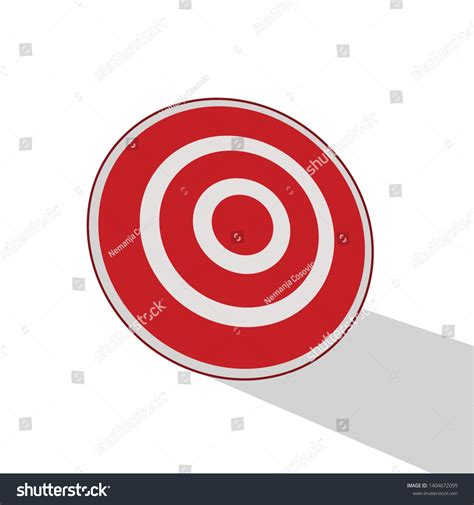 Target Red Color Isolated On White Stock Vector Royalty Free
